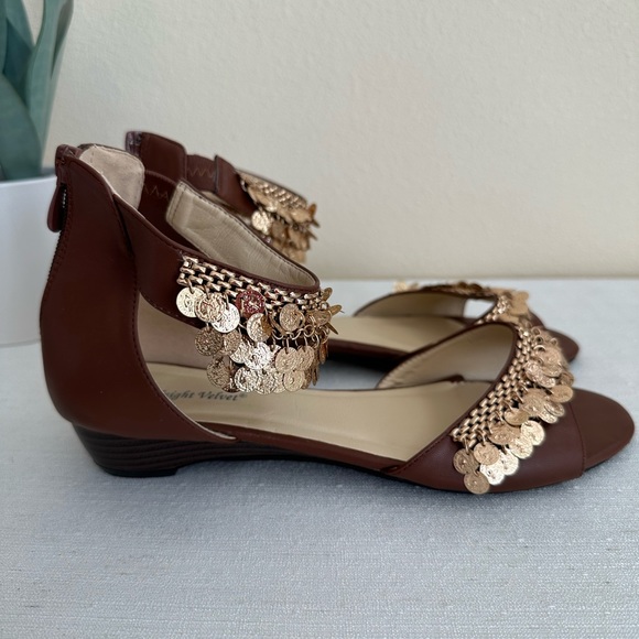 Midnight Velvet | Shoes | Midnight Velvet Brown Faux Leather Dangle ...